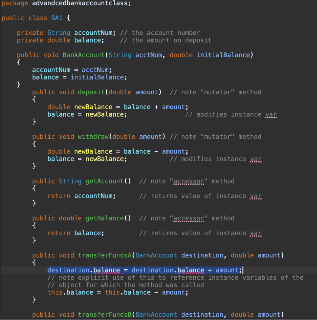 Solved Assignment 4: advanced bank account class Due Sunday, | Chegg.com
