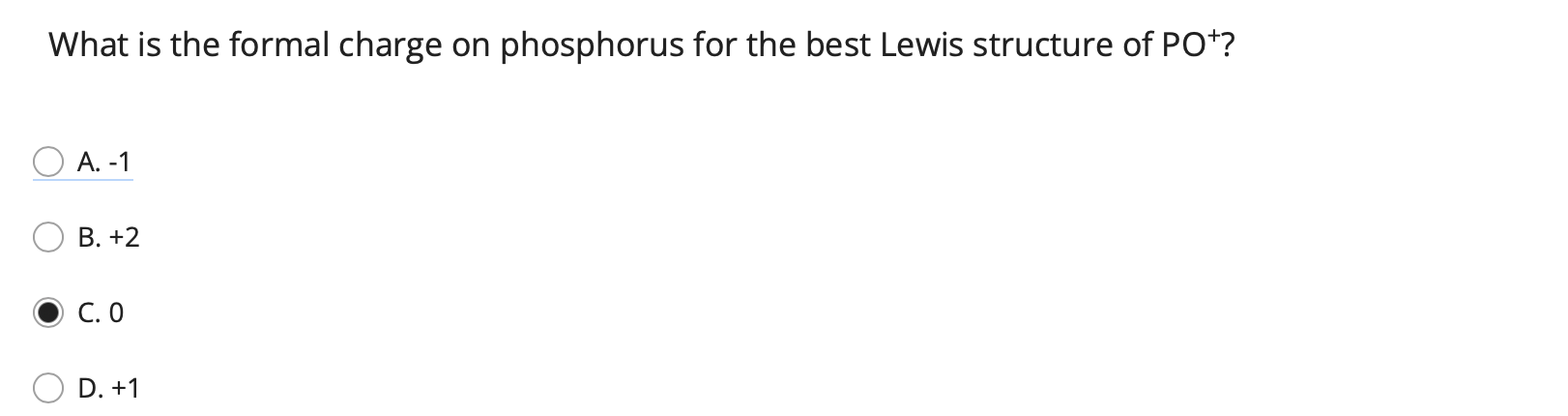 Solved What is the formal charge on phosphorus for the best | Chegg.com