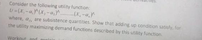 Solved Consider the following utility | Chegg.com