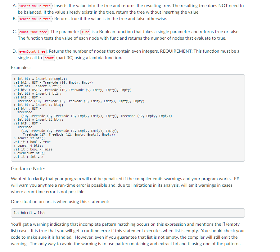 Solved Three F# Exercises This assignment consists of three | Chegg.com