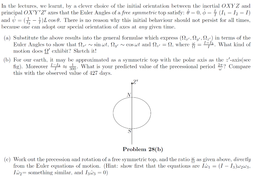 Solved In the lectures, we learnt, by a clever choice of the | Chegg.com