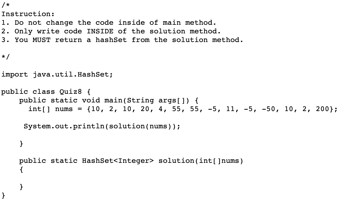 Solved Instructions: 1. Do not change the code inside of | Chegg.com