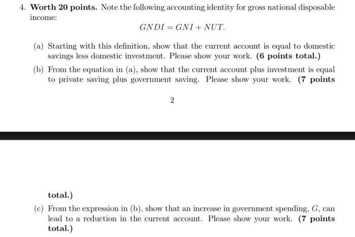 Solved 4. Worth 20 points. Note the following accounting | Chegg.com