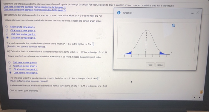 Solved Detormine the total area under the standard normal | Chegg.com