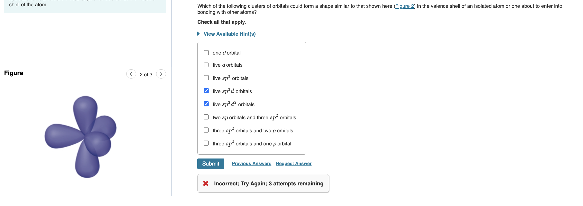 Solved Which of the following clusters of orbitals could | Chegg.com