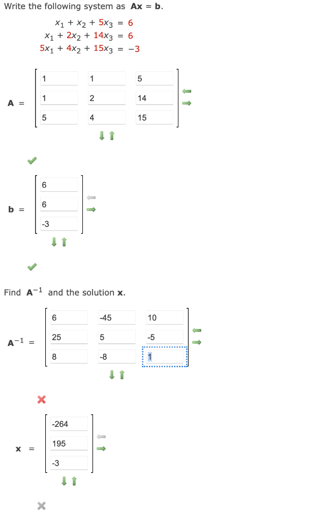 Solved Write the following system as Ax=b. | Chegg.com
