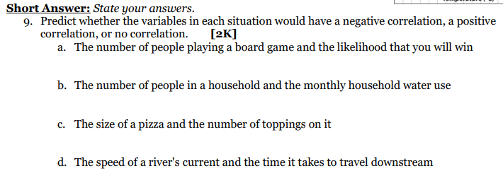 Solved Short Answer: State your answers. 9. Predict whether | Chegg.com