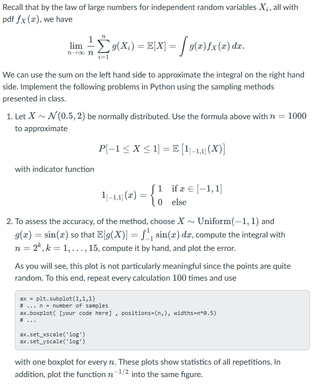 Solved Recall that by the law of large numbers for | Chegg.com