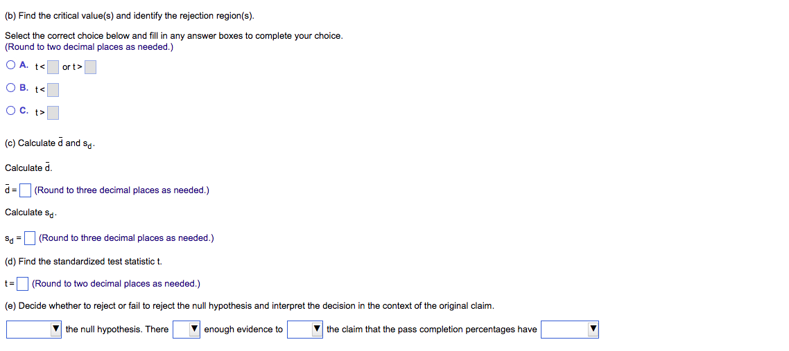 Solved The pass completion percentages of 10 college | Chegg.com
