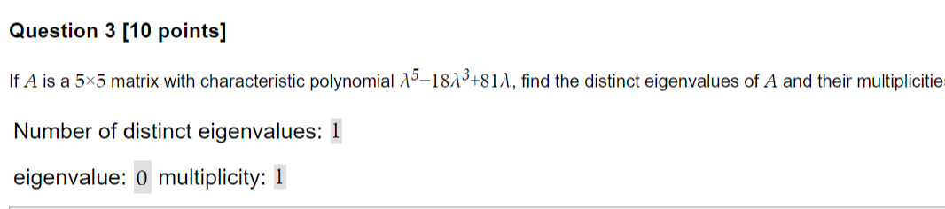 Solved Question 3 [10 points] If A is a 5x5 matrix with | Chegg.com