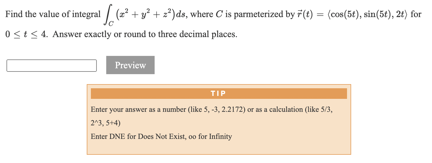 Solved Find the value of integralſ (x2 + y2 + z2)ds, where C | Chegg.com
