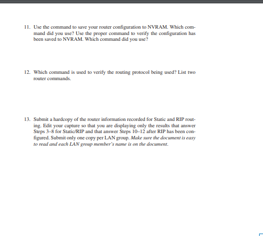 Solved LAB 9: STATIC AND RIP ROUTING NAME: Objective The | Chegg.com