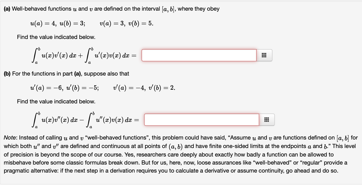 Solved (a) Well-behaved functions u and v are defined on the | Chegg.com