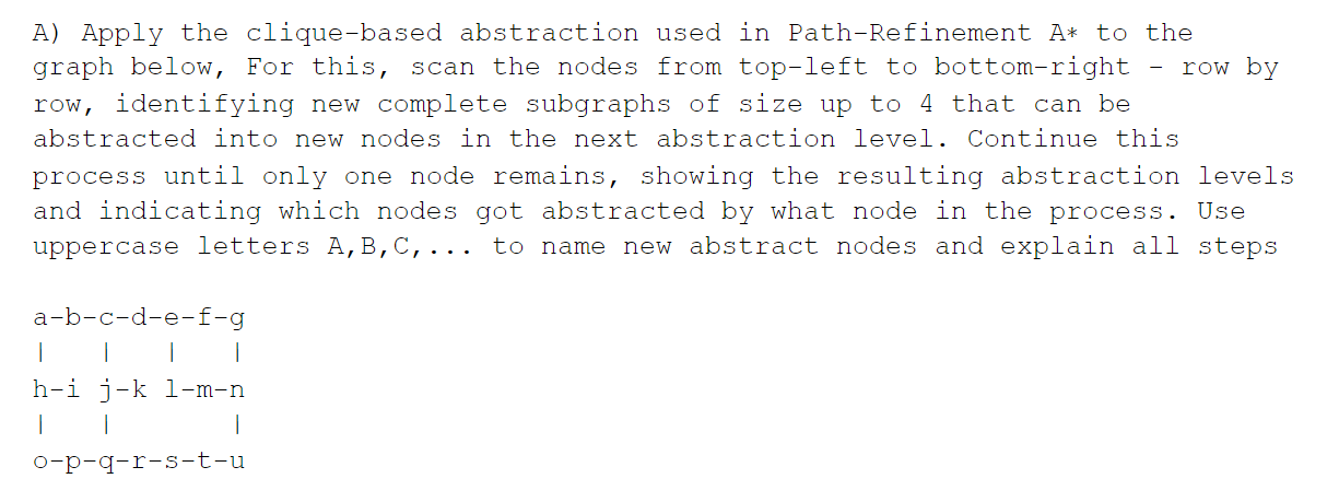 A) Apply the clique-based abstraction used in | Chegg.com