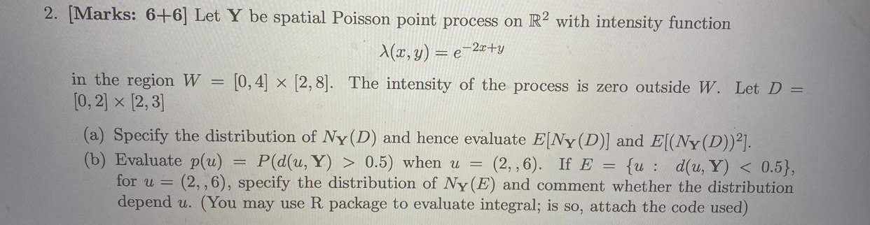Solved \\[ \\lambda(x, y)=e^{-2 x+y} \\] in the region \\( | Chegg.com