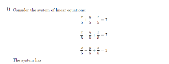 Solved Consider the system of ﻿linear | Chegg.com