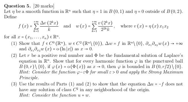 Solved Question 5. [20 marks] Let η be a smooth function in | Chegg.com