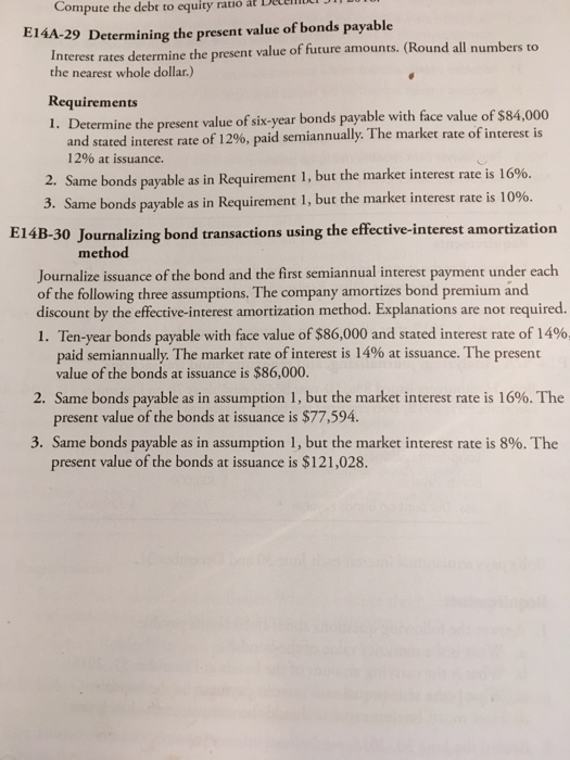 Solved Compute the debt to equity ratio t Dii 4A-29 | Chegg.com