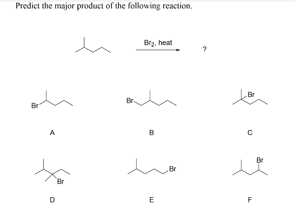 Solved Predict the major product of the following reaction. | Chegg.com
