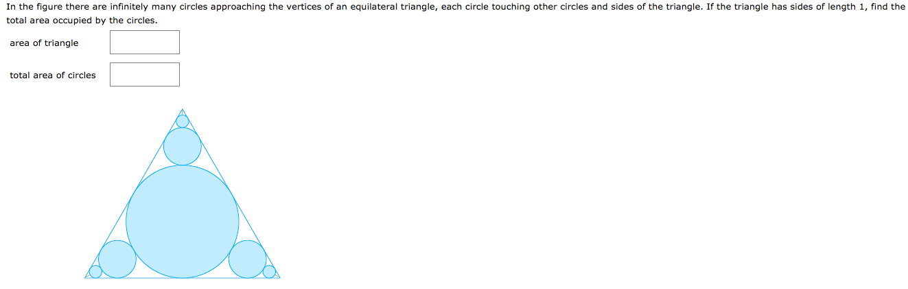 Solved In The Figure There Are Infinitely Many Circles