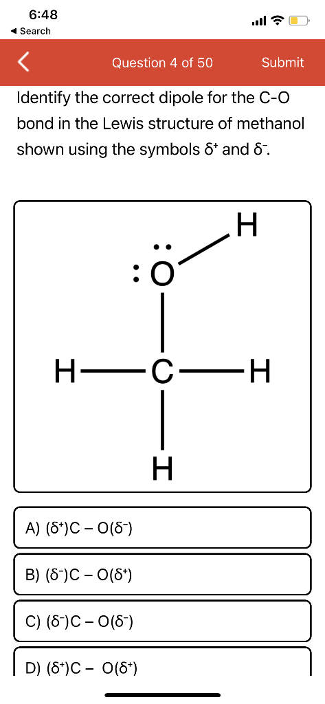 Solved 6:48 چال Search Question 4 of 50 Submit Identify the | Chegg.com