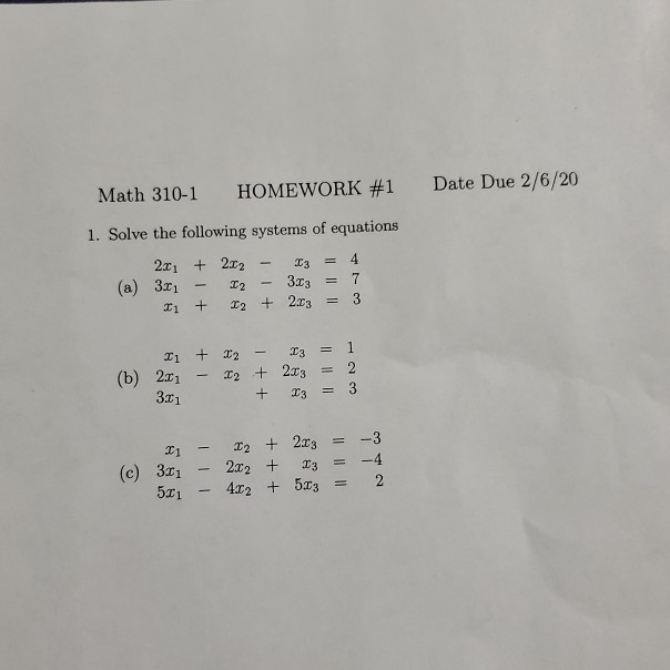 Solved Solve each system by using elementary row operations | Chegg.com
