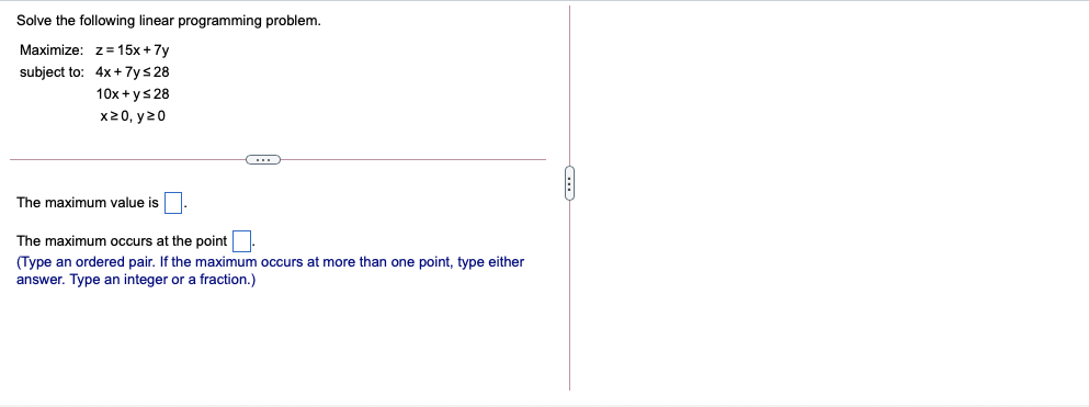 Solved Solve the following linear programming problem. | Chegg.com