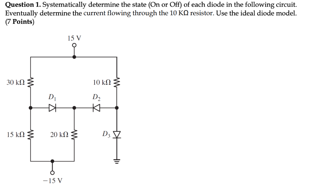 Solved Question 1. Systematically determine the state (On or | Chegg.com