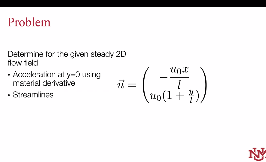 Solved Problem Determine for the given steady 2D flow field | Chegg.com