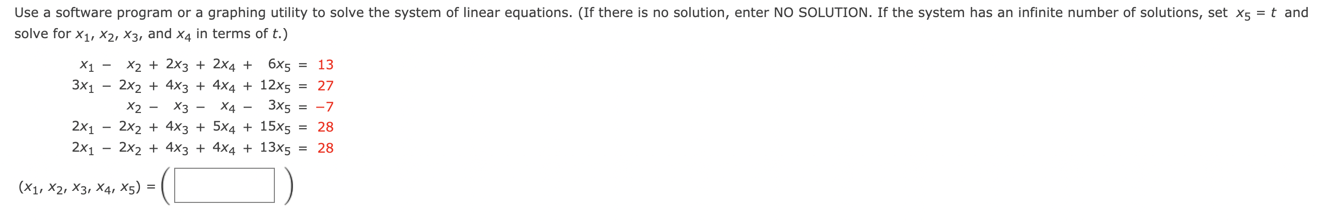 Solved Use a software program or a graphing utility to solve | Chegg.com