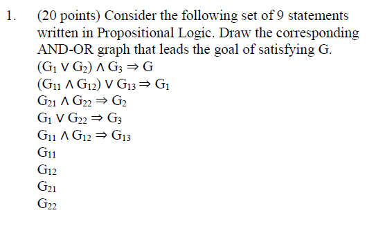 Solved (20 points) Consider the following set of 9 | Chegg.com