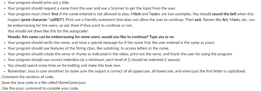 Solved Write Java code, with correct indention, that uses | Chegg.com