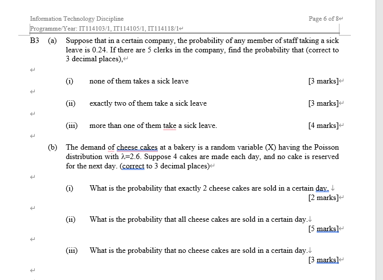 Solved Information Technology Discipline Programme/Year: | Chegg.com