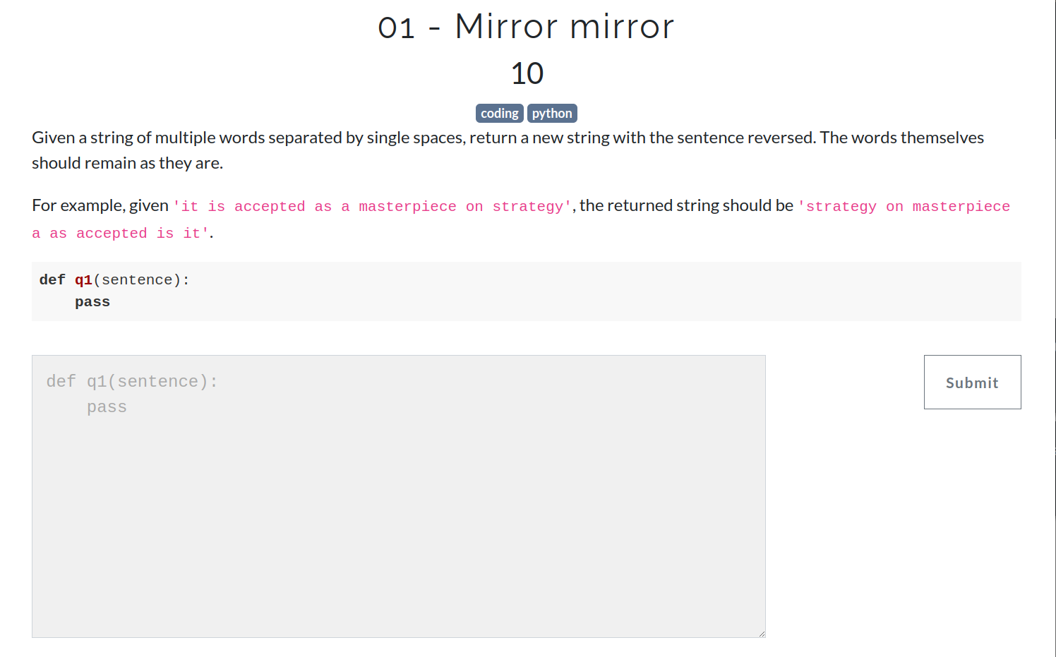 Solved Given a string of multiple words separated by single | Chegg.com