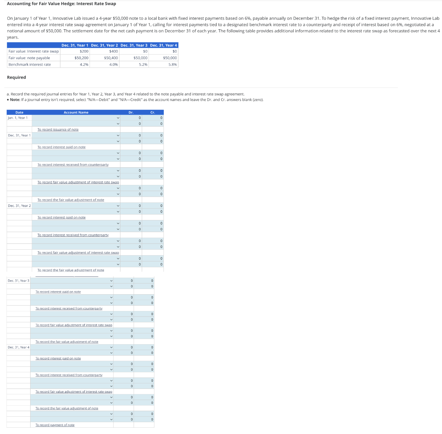 Solved Solve all of the provided journal entries. Dropdown | Chegg.com