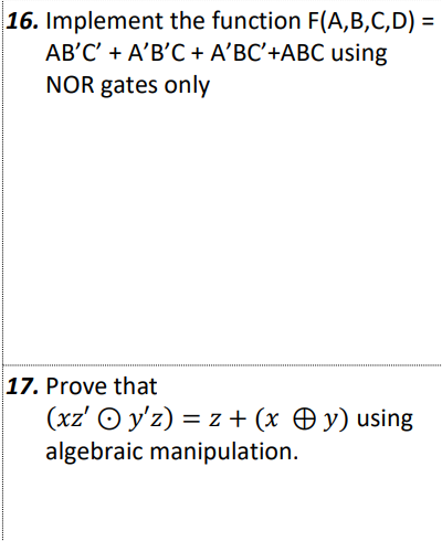 Solved 16. Implement the function F(A,B,C,D)= | Chegg.com