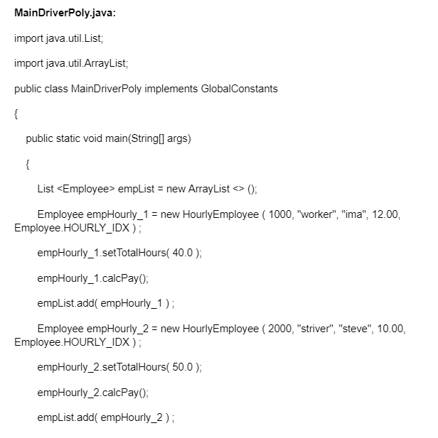 Solved JAVA: Inheritance & Polymorphism Here are parts of | Chegg.com