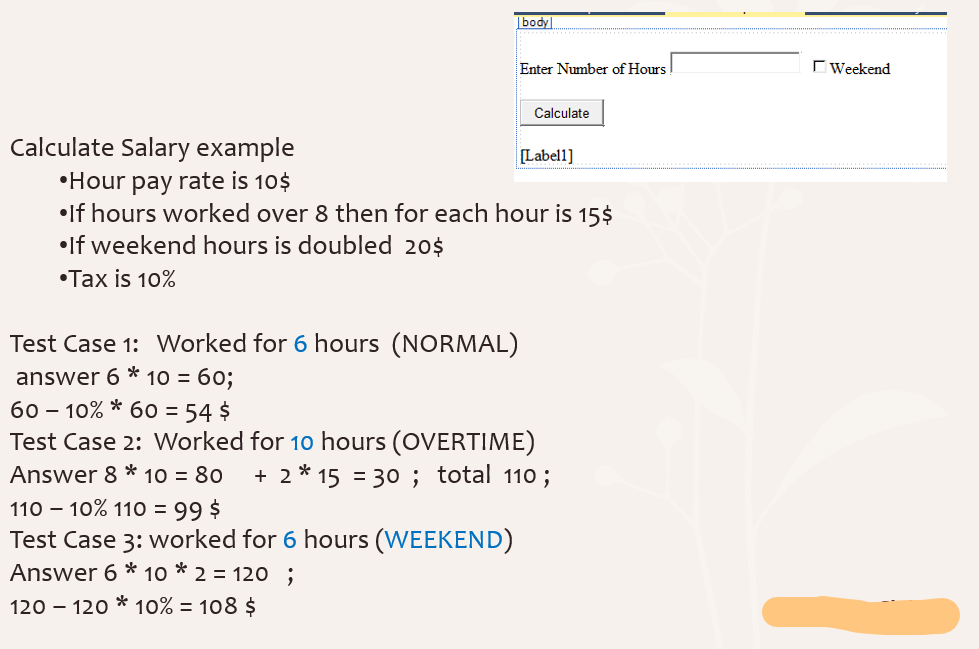 Solved Calculate Salary example [Label1] - Hour pay rate is | Chegg.com