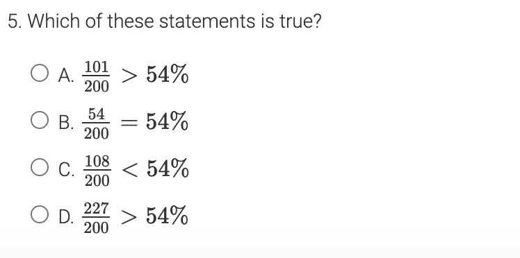Solved 5 Which Of These Statements Is True ОА 101 200