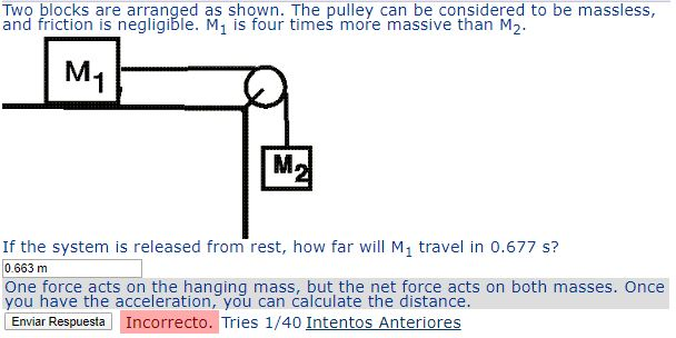 Solved Two blocks are arranged as shown. The pulley can be | Chegg.com