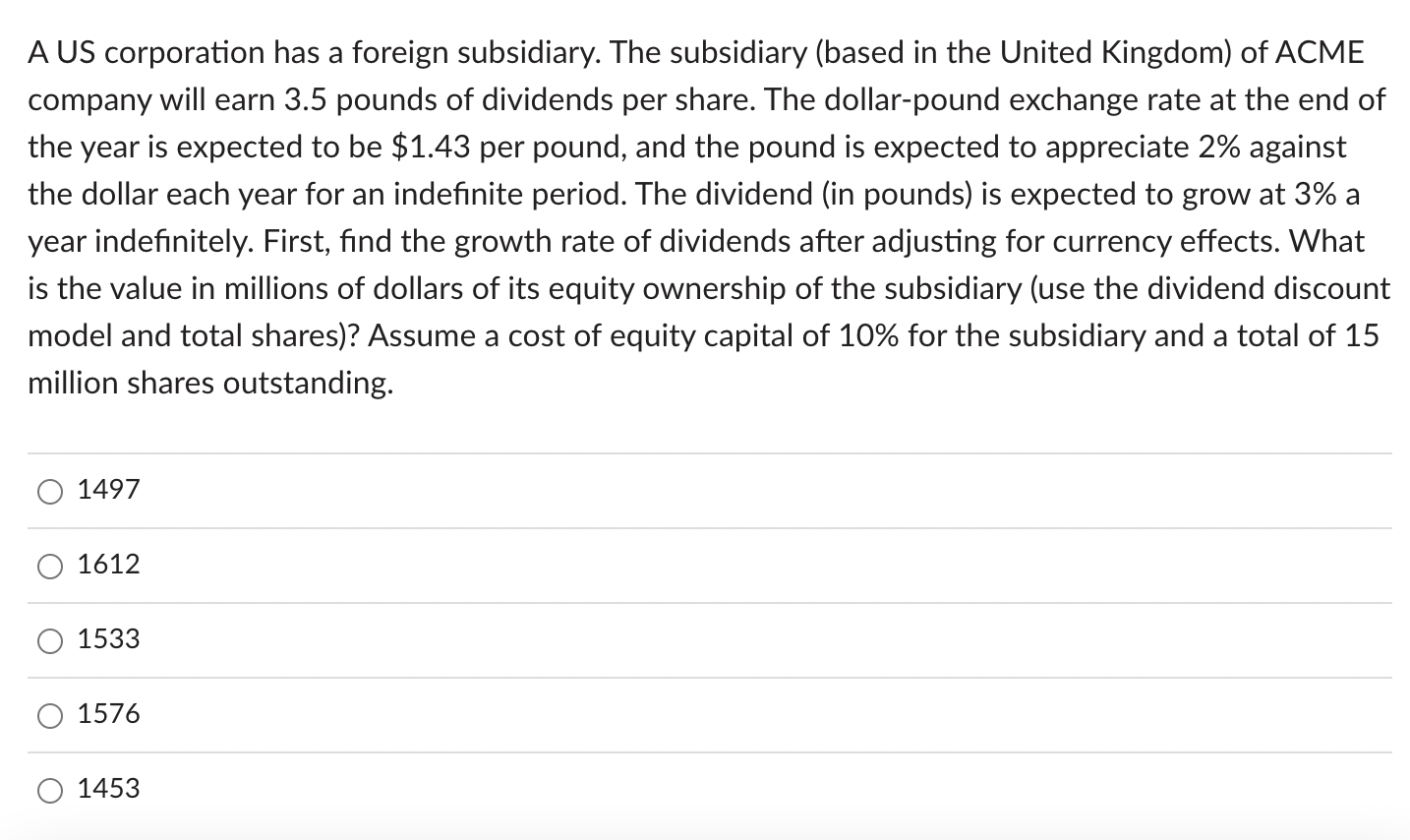 Solved A US corporation has a foreign subsidiary. The | Chegg.com