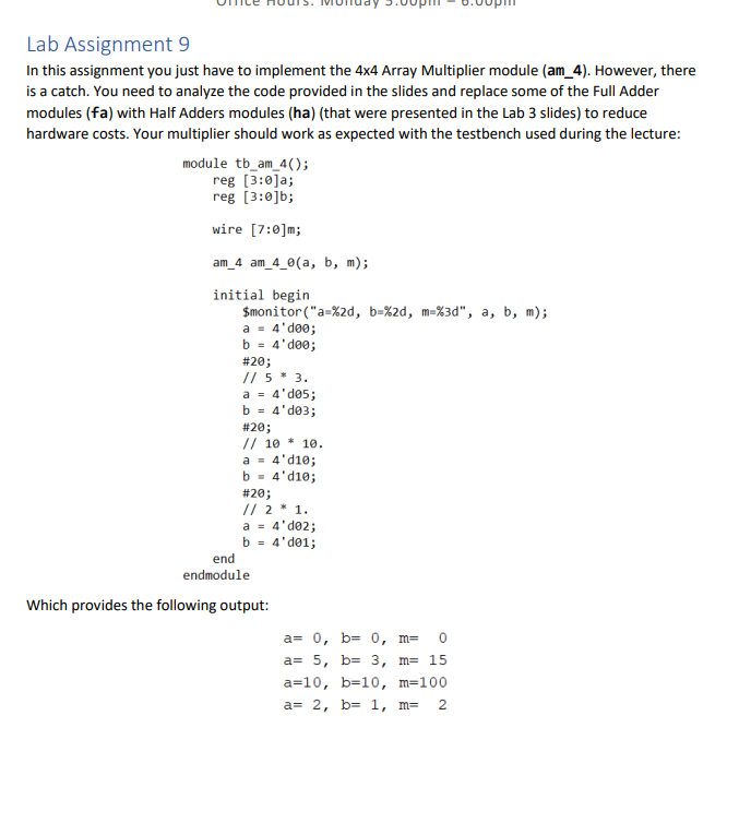 Lab Assignment 9 In this assignment you just have to | Chegg.com