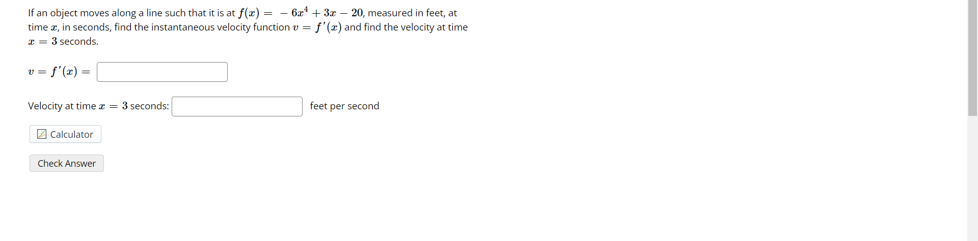Solved = 6.24 If an object moves along a line such that it | Chegg.com