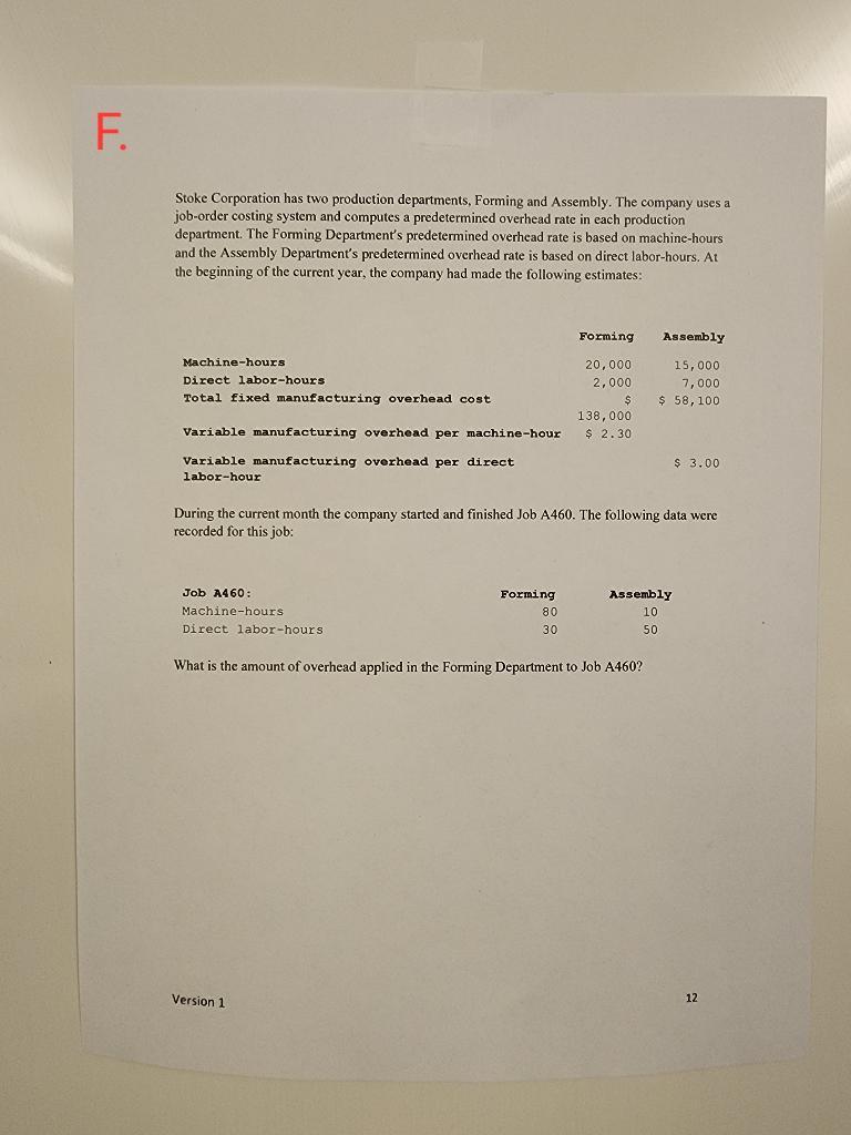 Solved Hello! I need some help with an accounting exercise. | Chegg.com