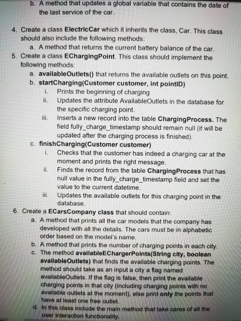 Part 2 Implement The Java Classes For The Purposes