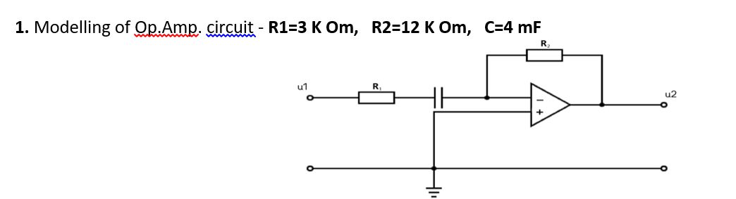 Solved Modelling of Op*Amp. ﻿circuit | Chegg.com