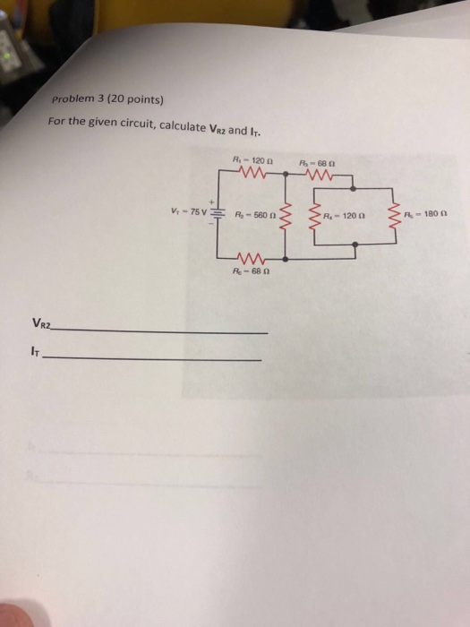 Solved Problem 3 (20 points) For the given circuit, | Chegg.com