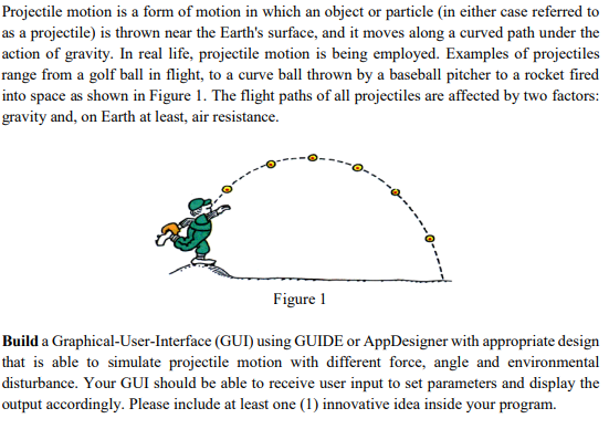 Solved Projectile motion is a form of motion in which an | Chegg.com