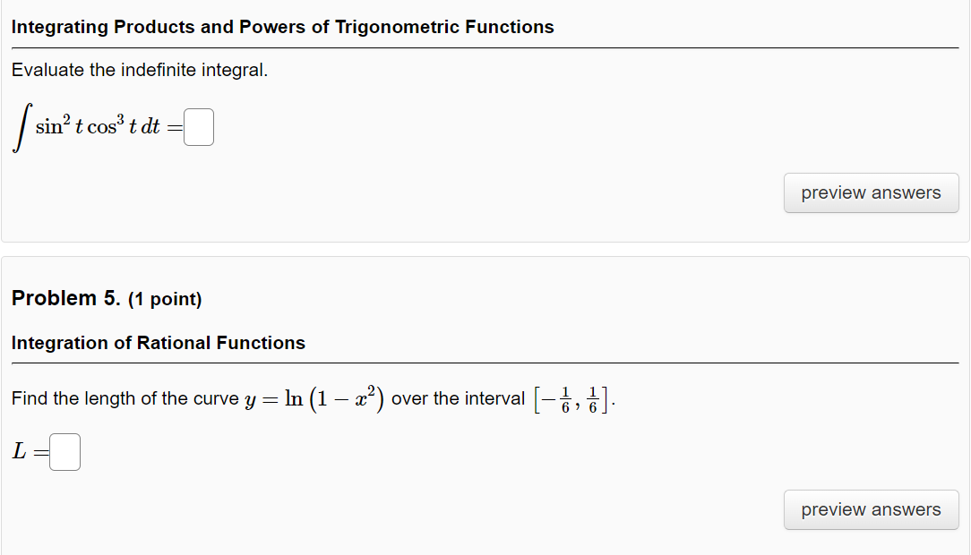 Solved Integrating Products and Powers of Trigonometric | Chegg.com