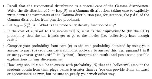 Solved Exercise 3 (50 points) Ten students from PSTAT 120B | Chegg.com